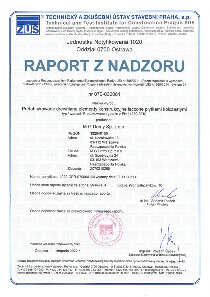 Certyfikaty ⋆ Wiązary dachowe